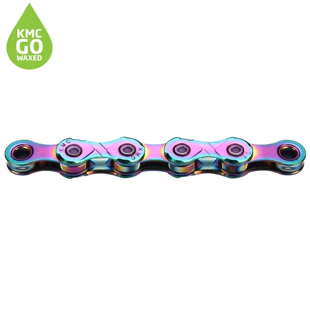 KMC X11 Waxed Chain - 11 Speed - 118L - Aurora Blue from HighonBikes – High on Bikes