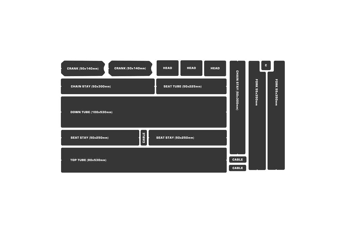 Bike Shield Premium Complete Kit - Frame Protection Set - Clear | High ...