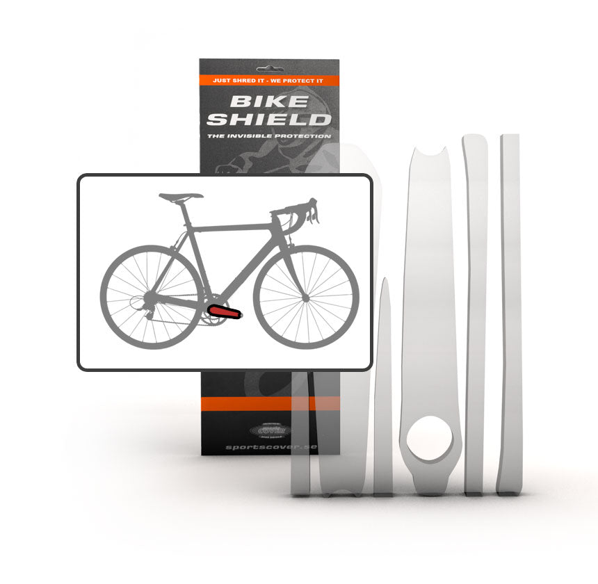 Bike Shield Crank Shield Bike Frame Protector - Clear | High on Bikes