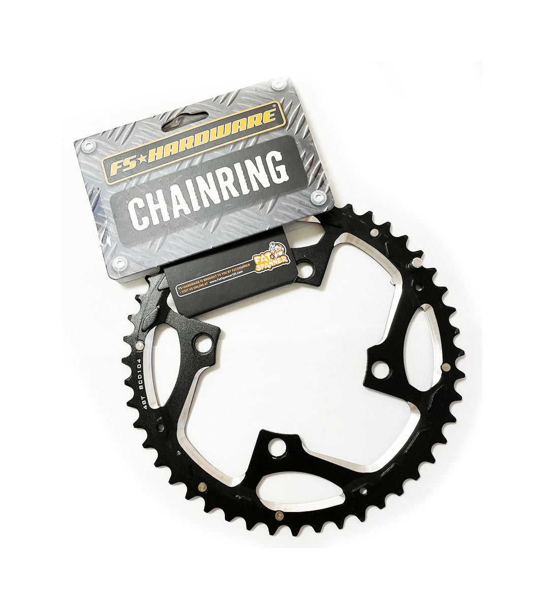 FS Hardware Mountain Bike Alloy Outer Chainring - 48T - 104mm - 4 Bolt ...