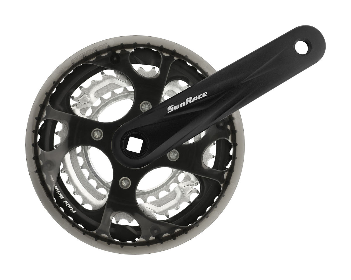 SunRace FCM300 Triple Chainset Square Taper - 7/8 Speed | High on Bikes